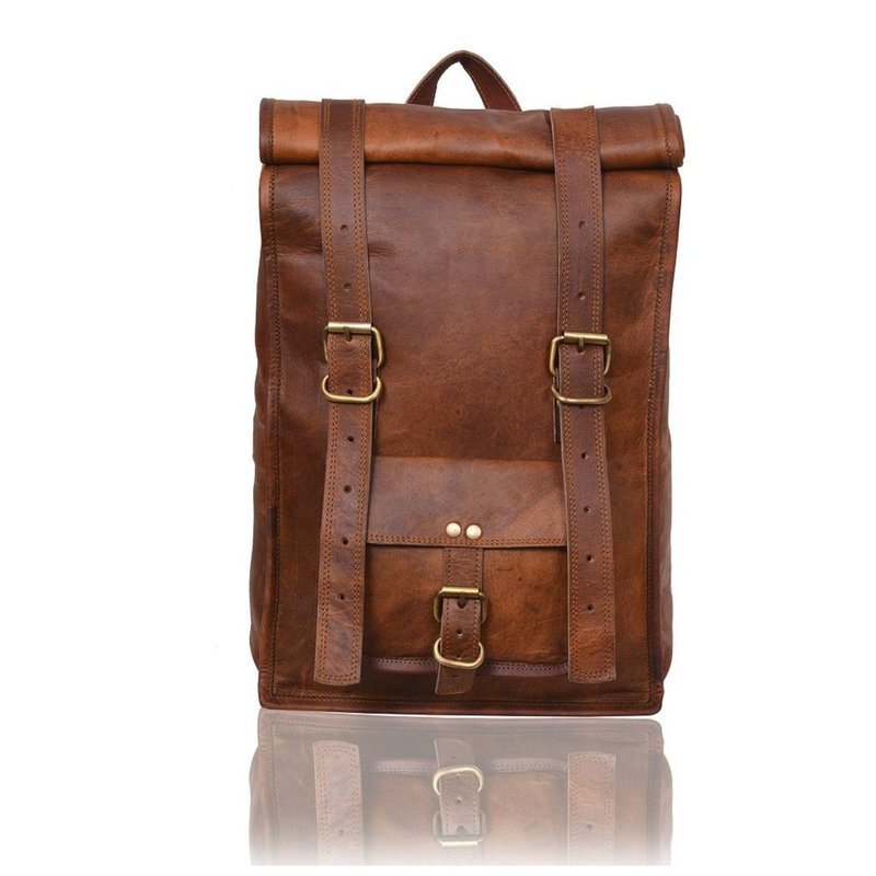 Hudbag Kožený batoh Apollón Dark brown - • pexo.cz