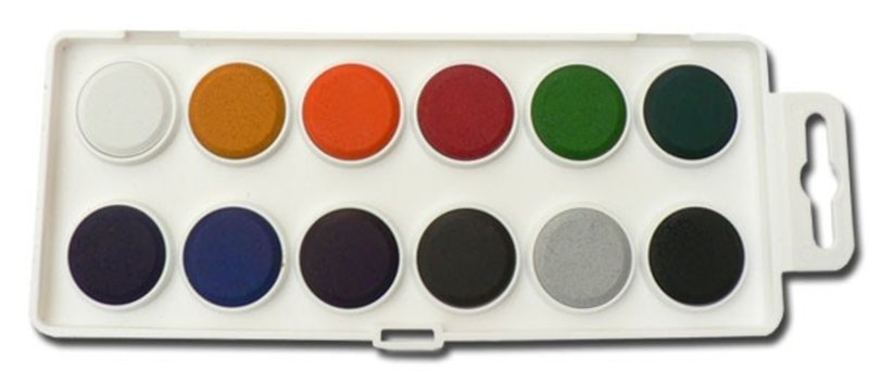 Koh-i-Noor Vodovky 12 barev/průměr 22 mm / ANILINKY - • pexo.cz