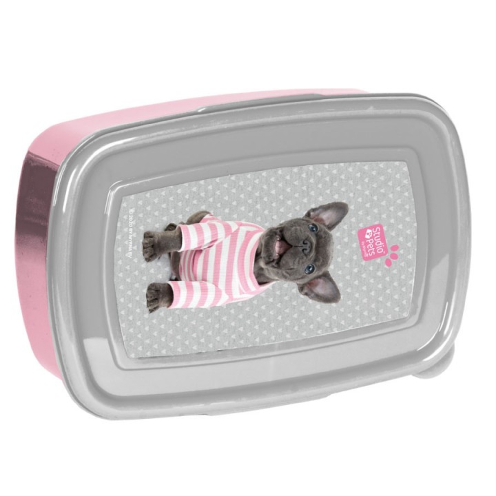 Studio Pets Box na svačinu Štěně šedo-růžový - • pexo.cz
