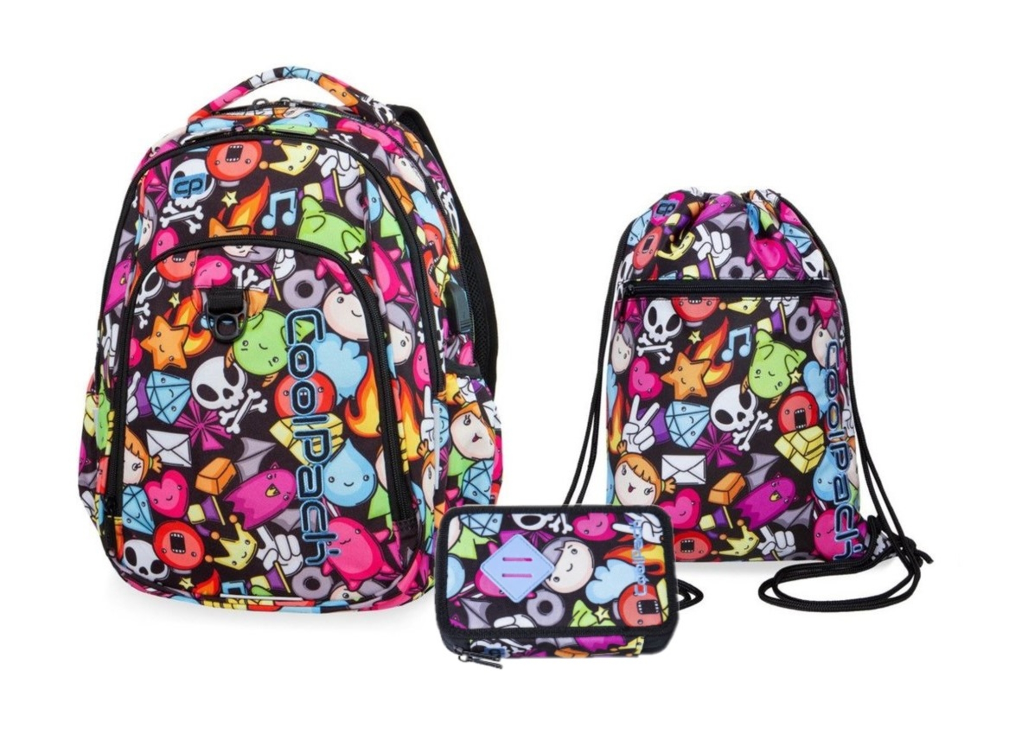 CoolPack Školní set Strike doodle - • pexo.cz